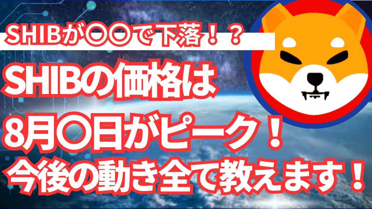 【SHIBが〇〇で下落！？】SHIBの価格は8月〇日がピーク！今後のSHIBの動き全て教えます！ │ 金融情報のまとめ